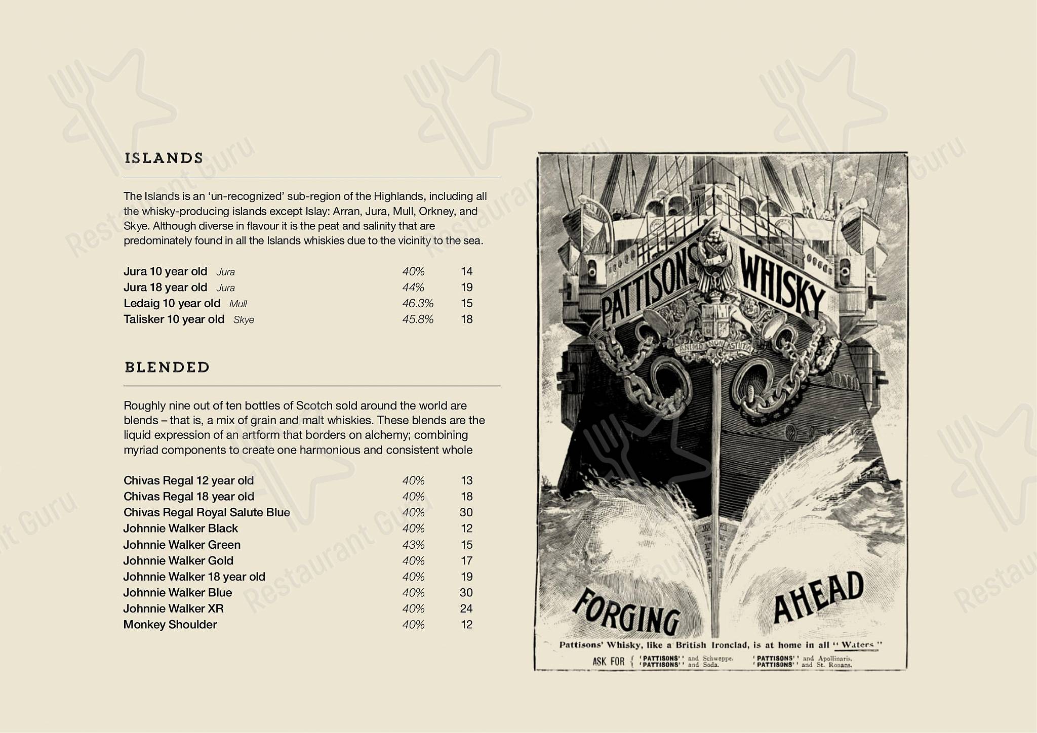 Menu at Delilah restaurant, Christchurch