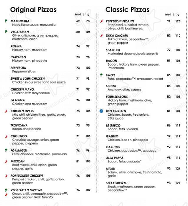 Menu at Del Forno, Johannesburg South, Glenanda Village Shopping Centre