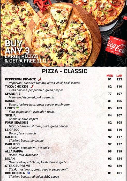 Menu at Del Forno, Johannesburg South, Glenanda Village Shopping Centre