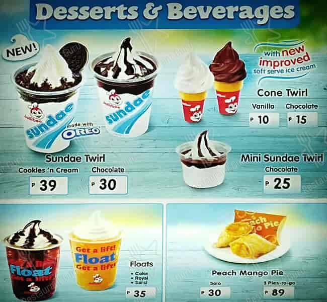 Menu at Jollibee Mayon restaurant, Quezon City, #162 ACV Bldg Mayon St