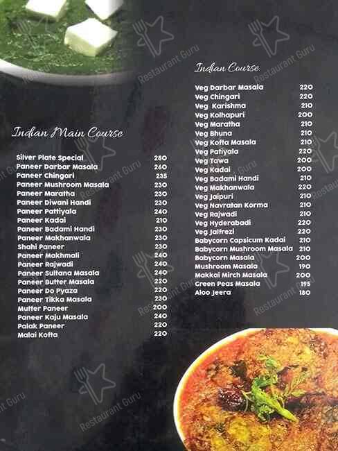 Menu at The Silver Plate, Pune, Shop 1 & 2