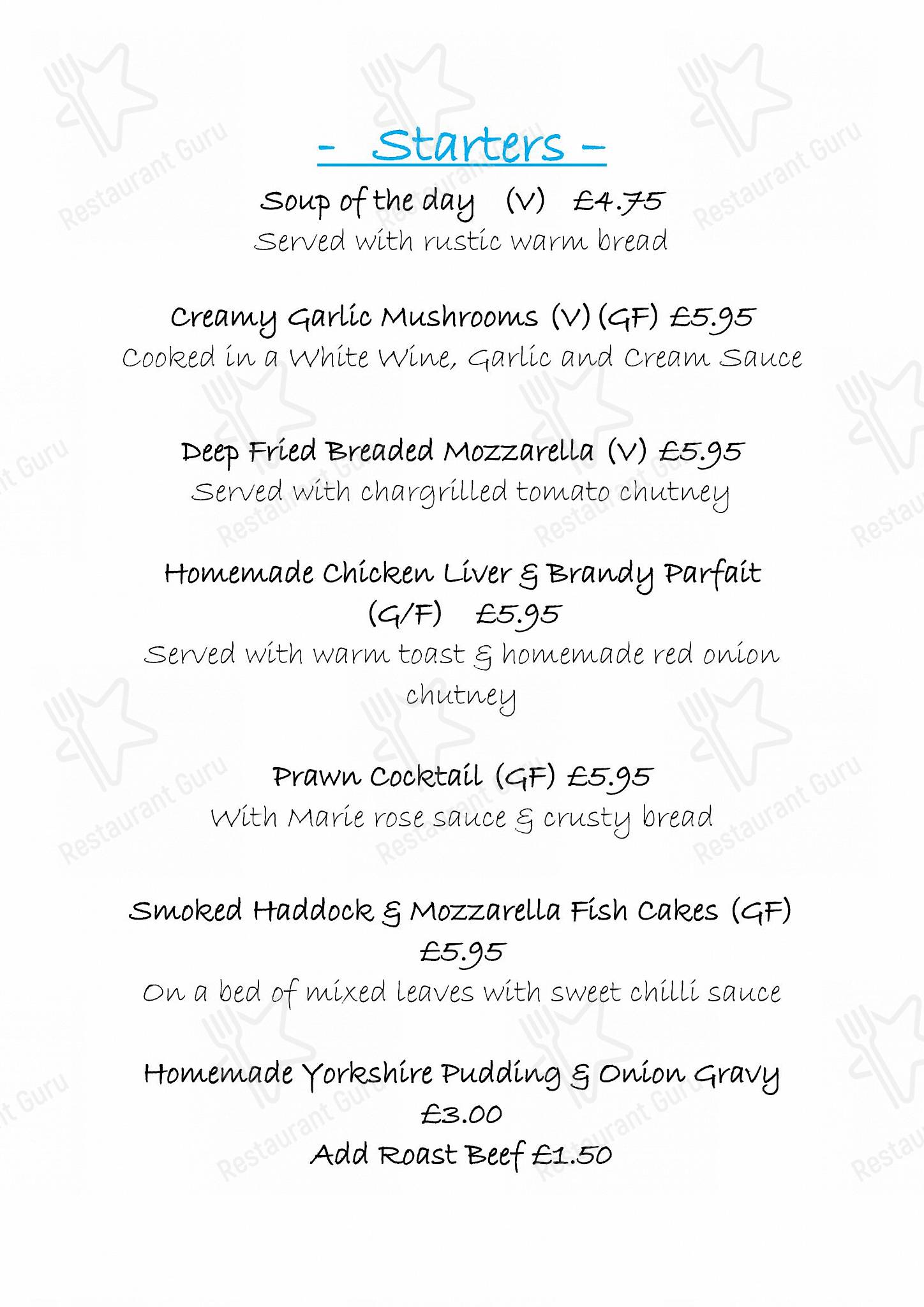 Menu at The Four Sons Inn pub & bar, Huddersfield
