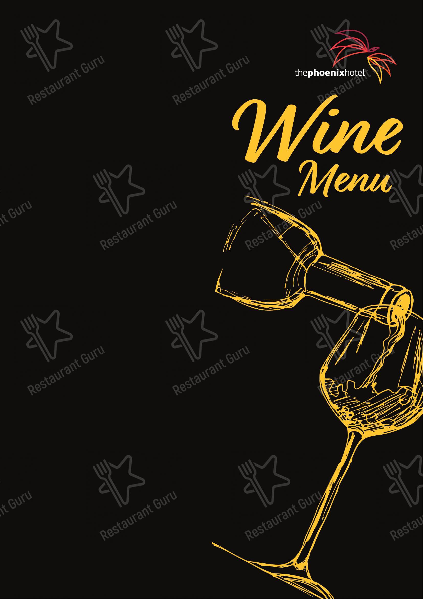 Menu at The Phoenix Hotel restaurant, Point Cook