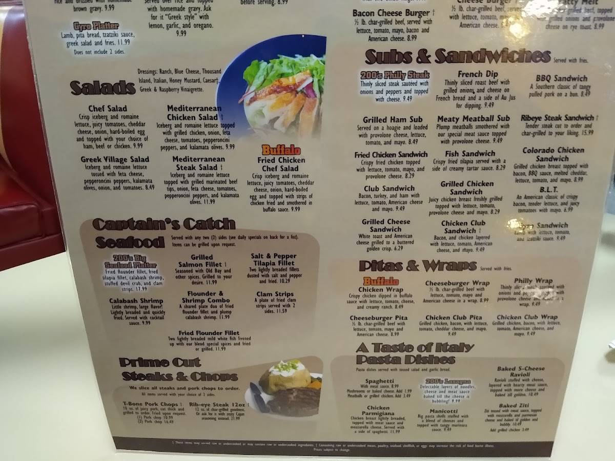 Menu at 200 North Family Restaurant, Locust