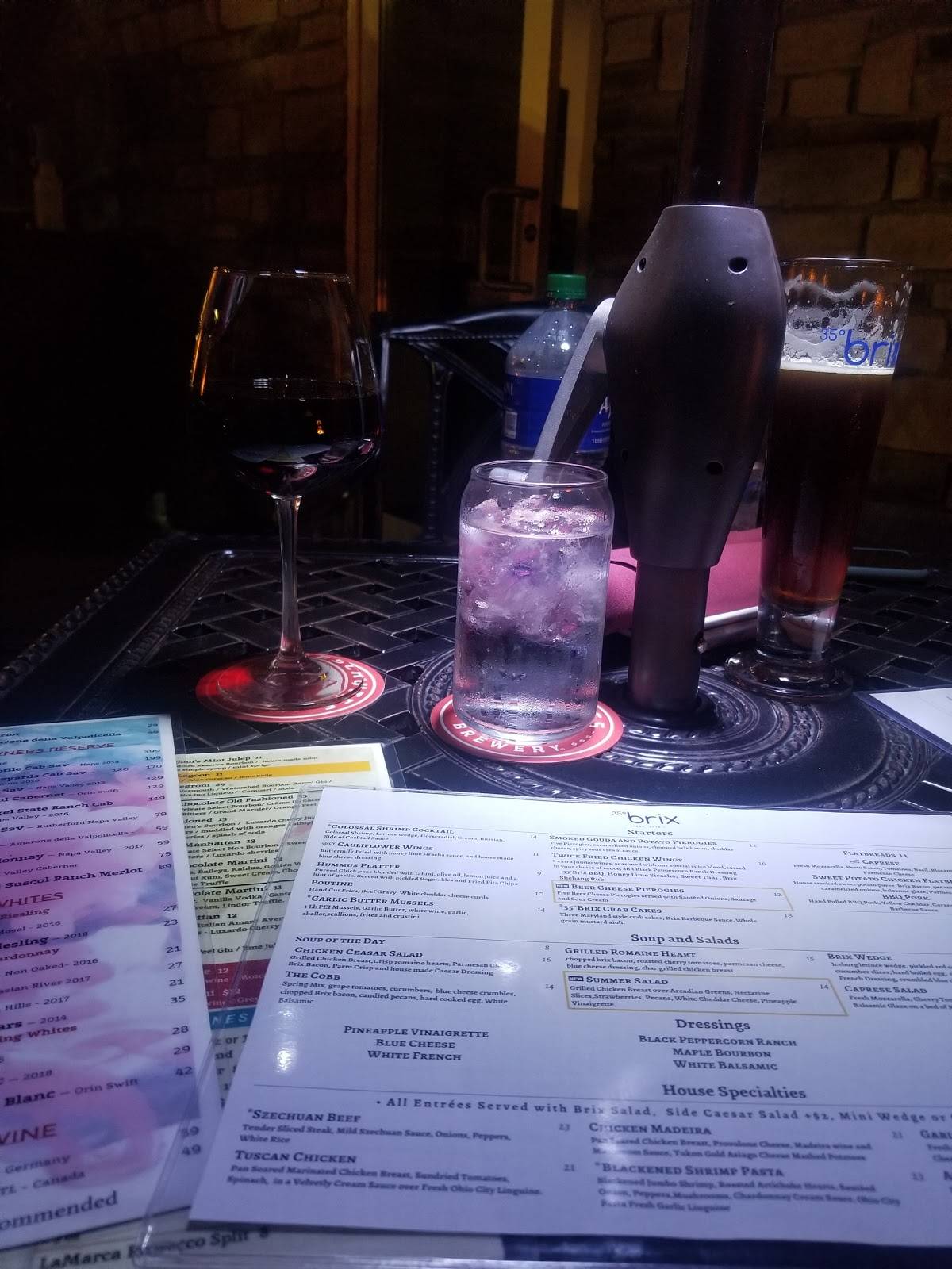 Menu at 35 Brix pub & bar, Green