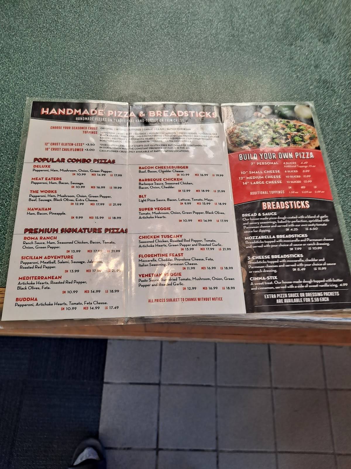 Menu at A. Papano's Pizza BEULAH pizzeria, Beulah