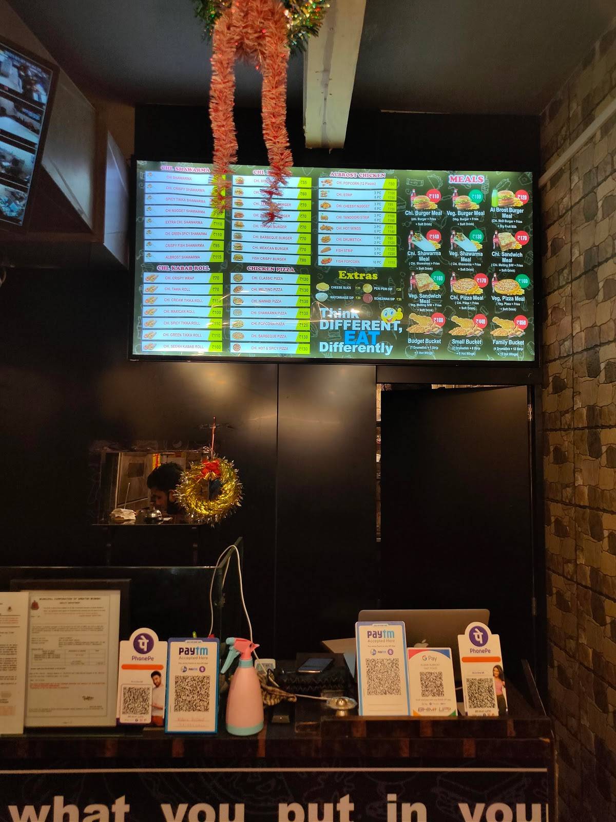 Menu at ALBAIK ALBROST FAST FOOD, Mumbai, SHOP NO 2 KAMLA TERRACE