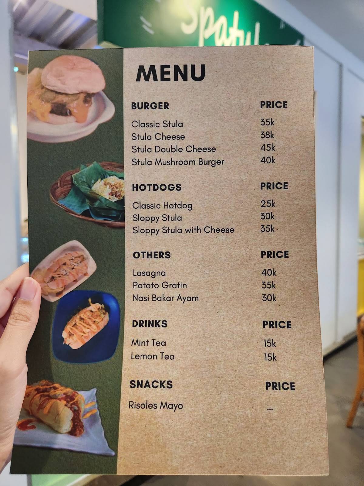 Menu at AMARA TERRACE cafe, resto & studio, South Jakarta