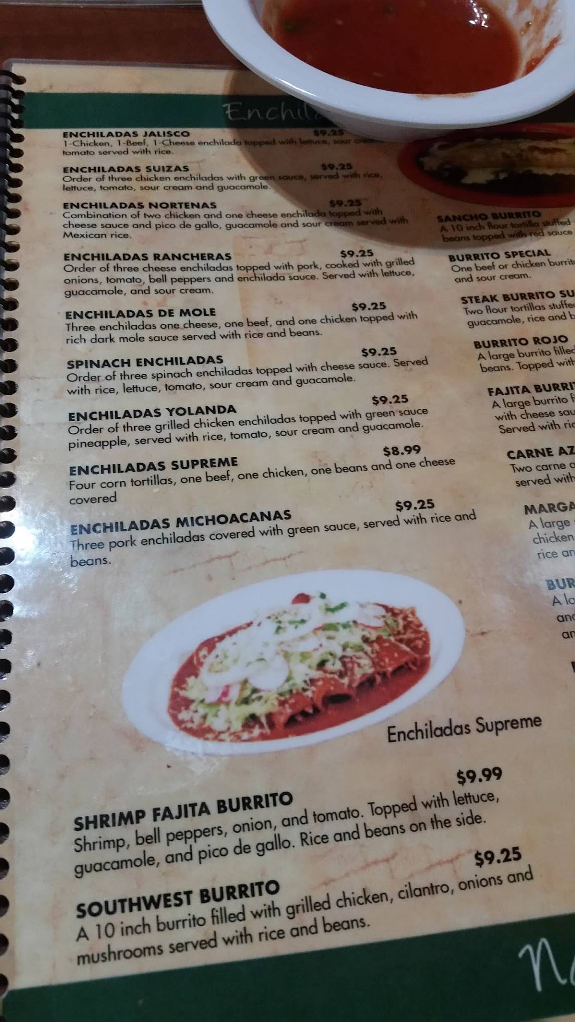 Menu at Acapulco Mexican Grill restaurant, Wahoo