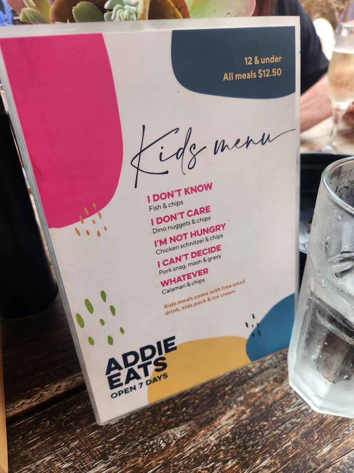Menu at Adelaide Hotel Moruya pub & bar, Moruya