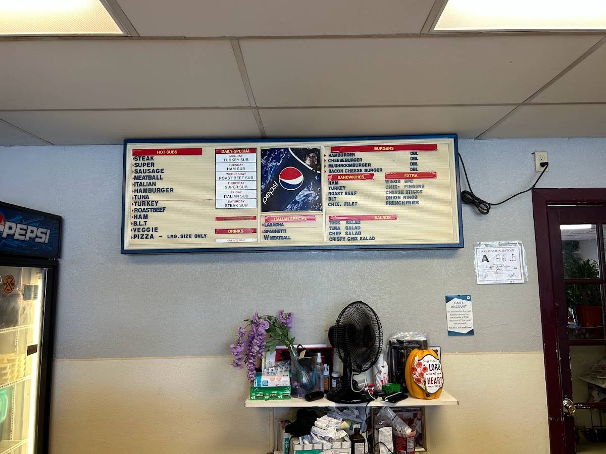 Menu at Aggie's Steak & Subs steakhouse, Bayboro