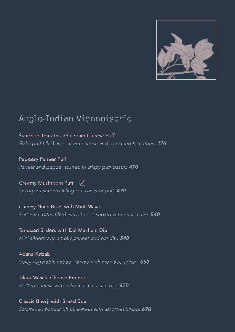 Menu at TRITON, Ahmedabad