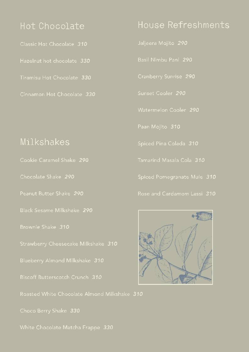Menu at TRITON, Ahmedabad
