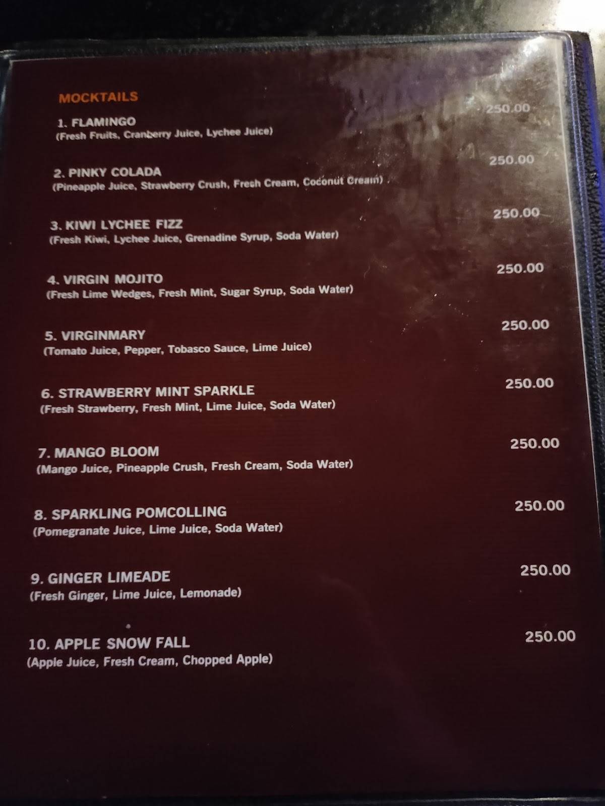 Menu at Ajantha Rooftop Restaurant, Puducherry