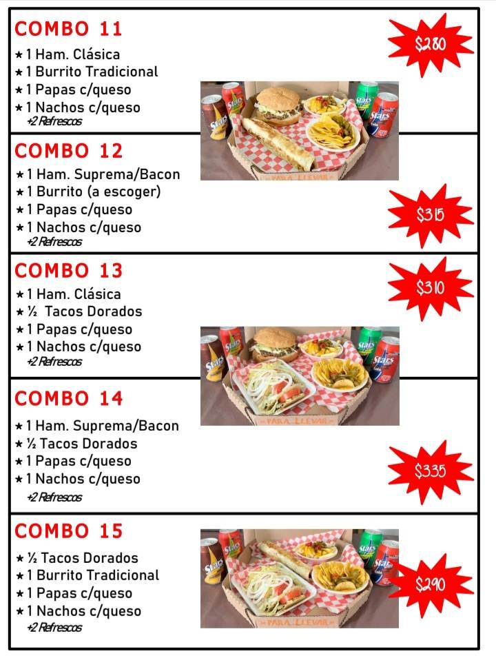 Carta del restaurante Aka Chichos, Piedras Negras, Niños Heroes 407