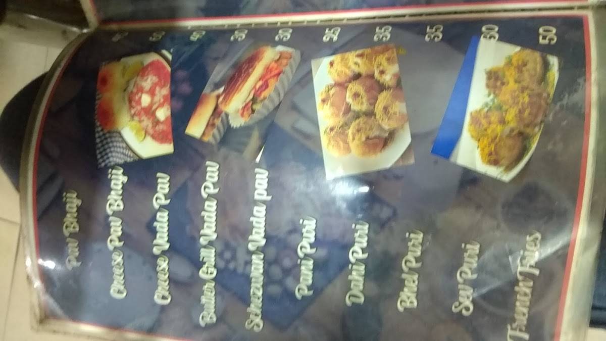 Menu at Akshata chat corner, Chennai
