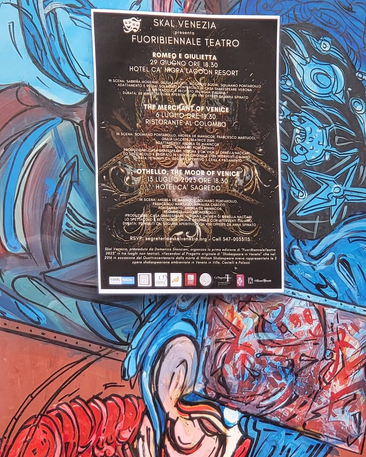 Menu au Al Colombo restaurant, Venise, Calle del Teatro o de la Commedia