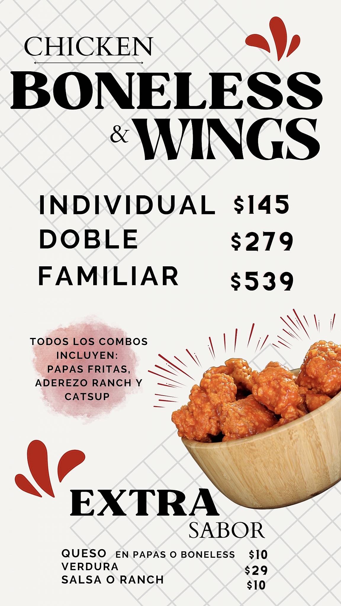 Carta del restaurante Alabama Fried Chicken, Ciudad Juarez, Av del las ...