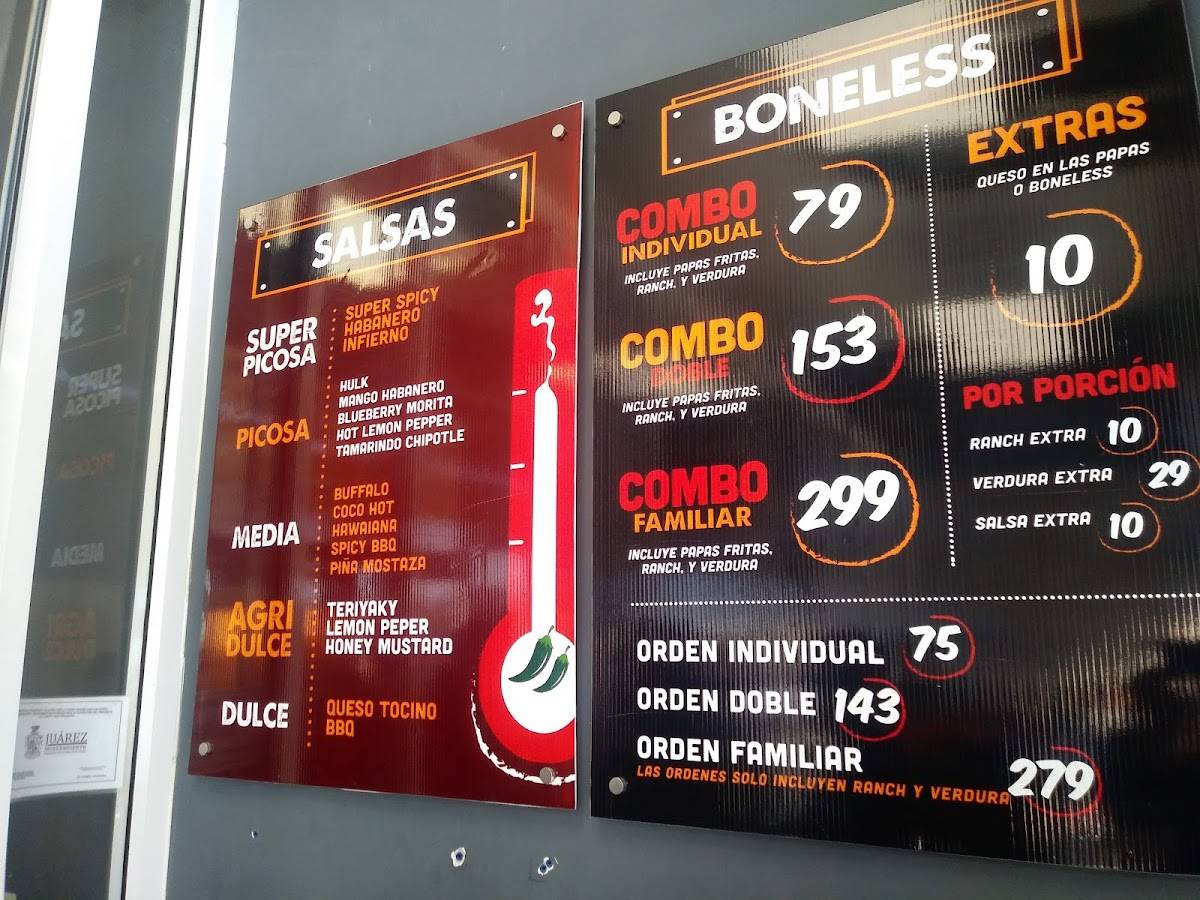 Carta del restaurante Alabama Fried Chicken, Ciudad Juarez, Av Santiago ...