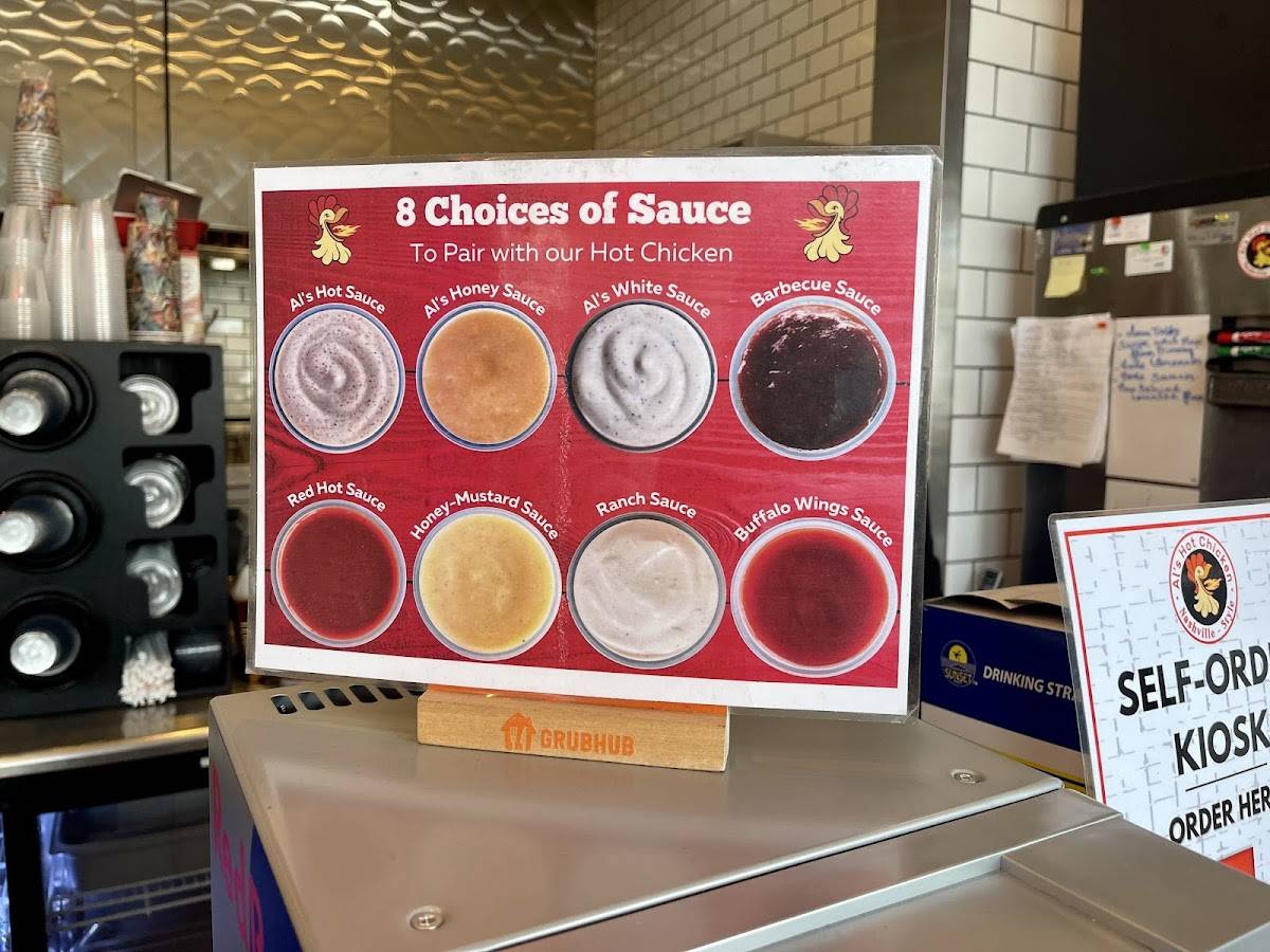 Menu at Al's Hot Chicken restaurant, Los Angeles, 11078 Santa Monica Blvd