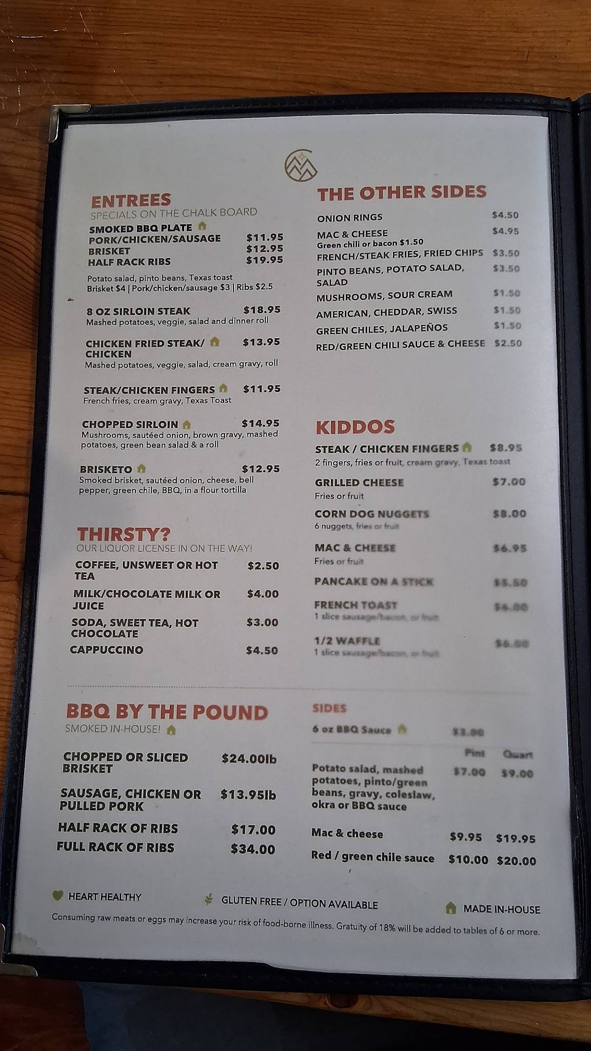 Menu at Alto Cafe, Alto, 810 NM-48