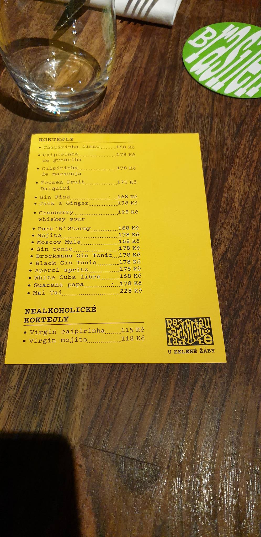 Menu at Ambiente Restaurants Group, Prague, Maiselova 38/15