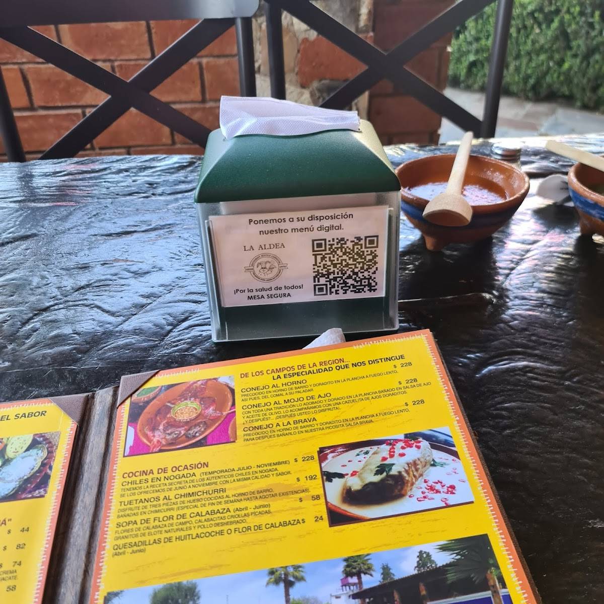 Carta de La Aldea Restaurant Rustico Campestre, Amecameca