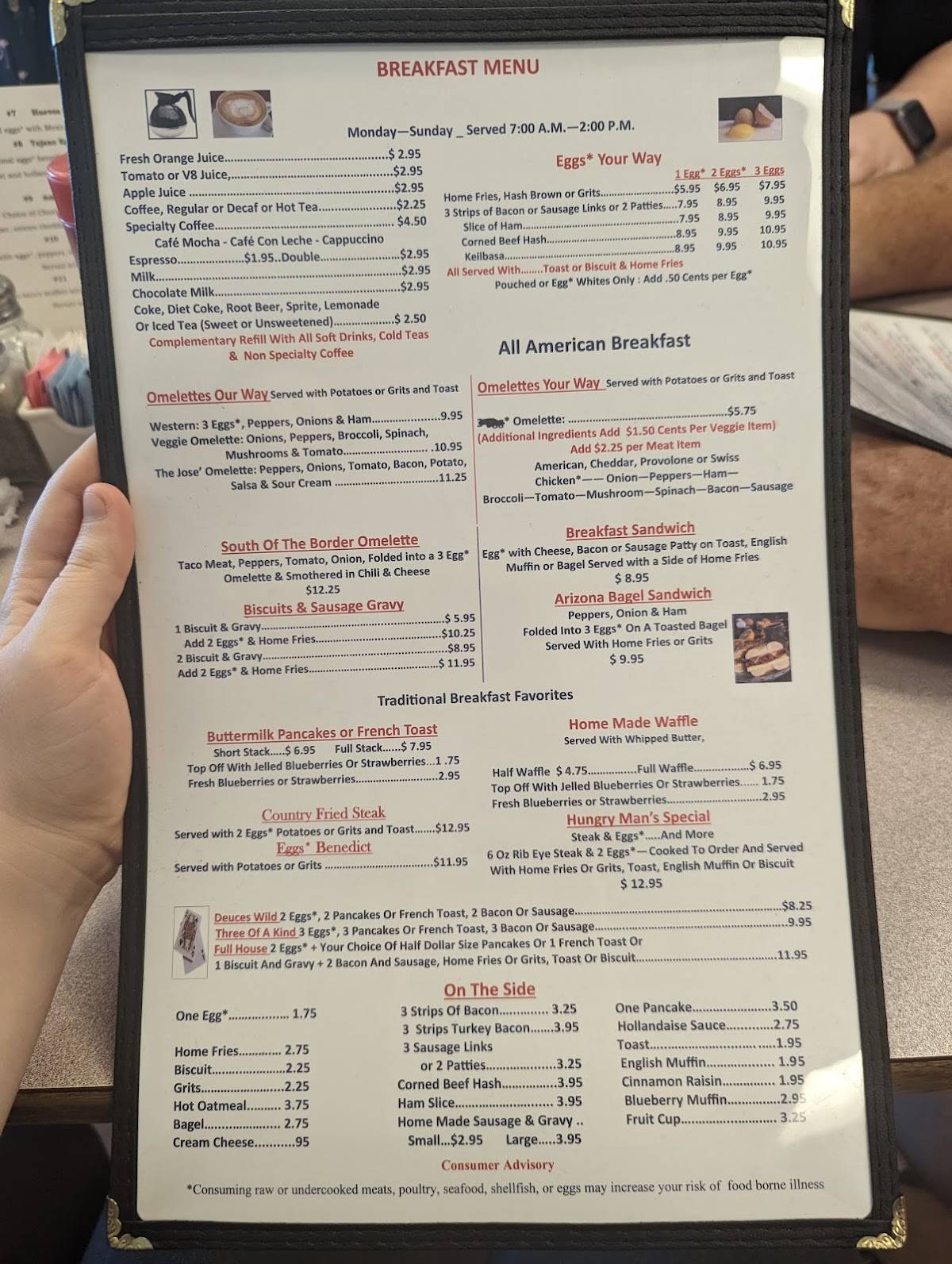 Menu at American Cafe, Port St. Lucie, S U.S. Hwy 1
