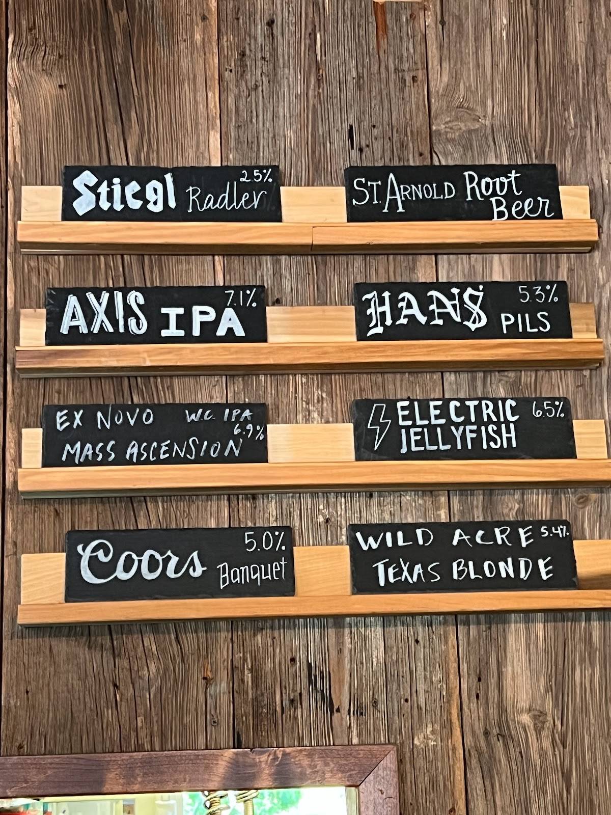Menu at Andice General Store restaurant, Georgetown