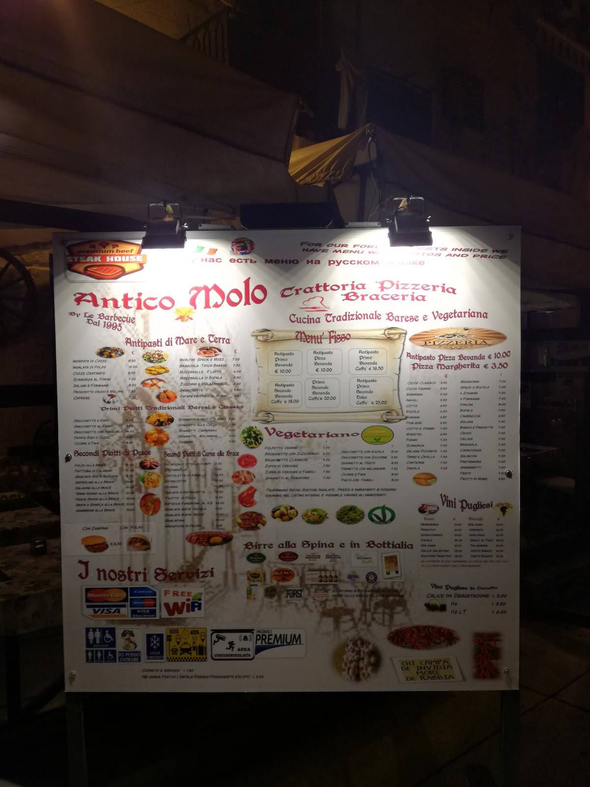 Menu at Antico Molo BY LE BARBECUE, Bari