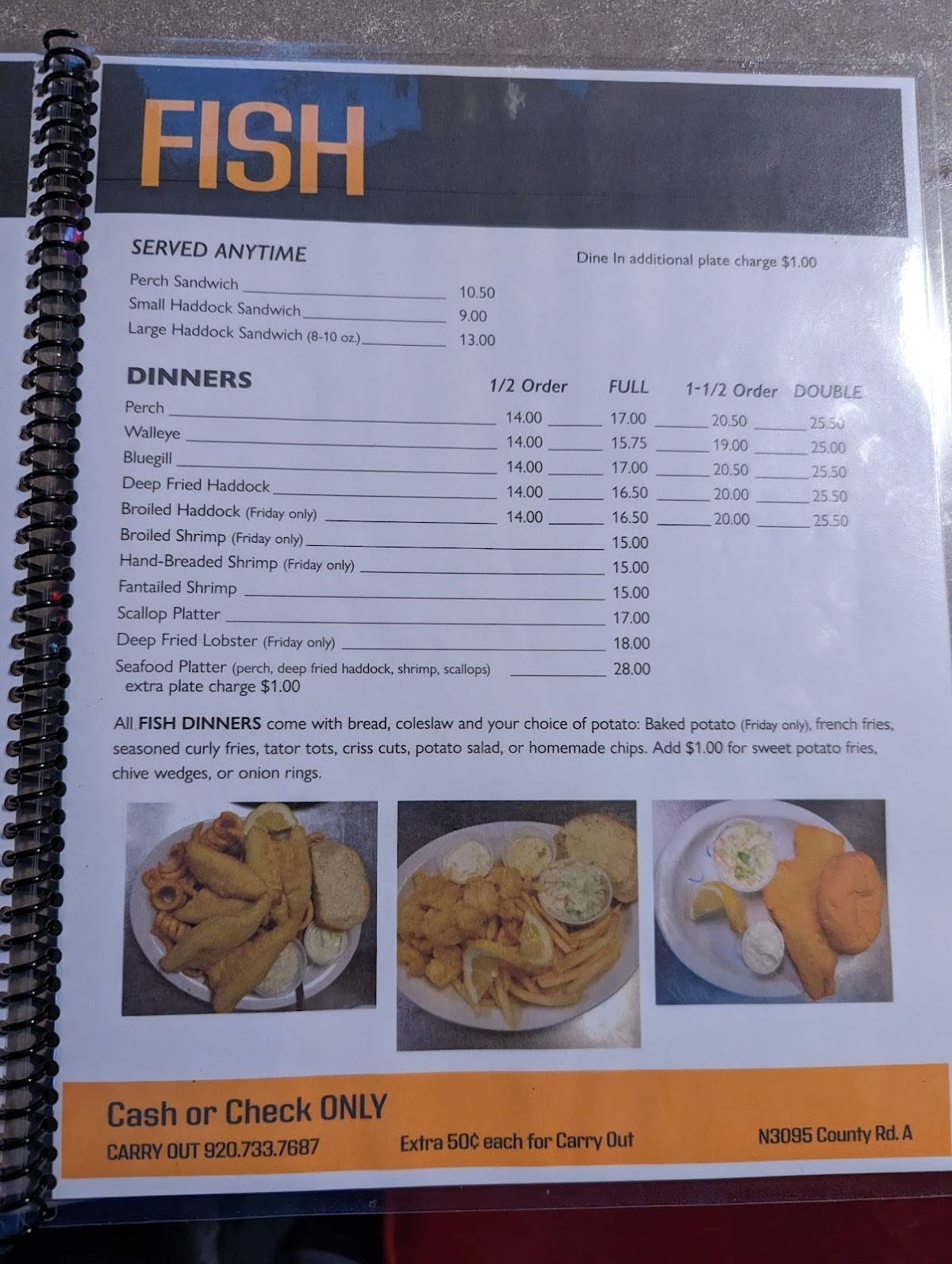 Menu at Kountry Bar, Appleton, N3095 County Rd A