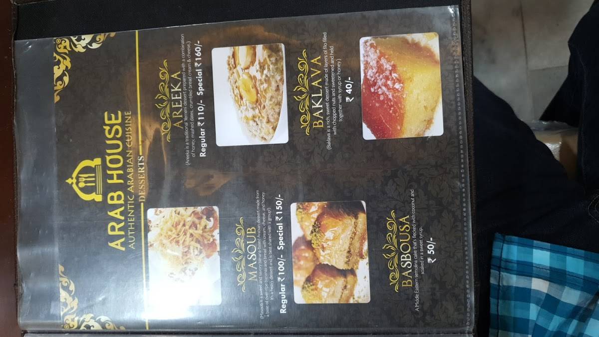 Menu at Arab house Restaurant, Hyderabad