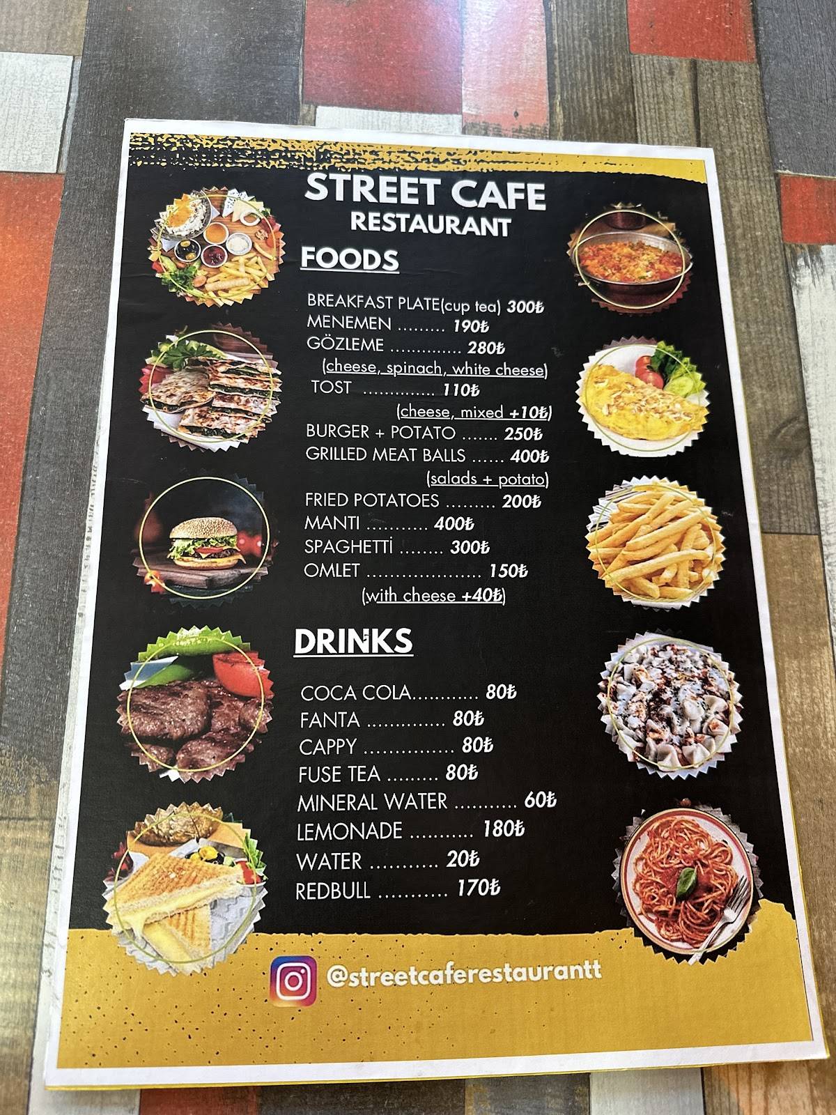 Menu at Aras Cafe, Istanbul, Vodina Cd. No:115