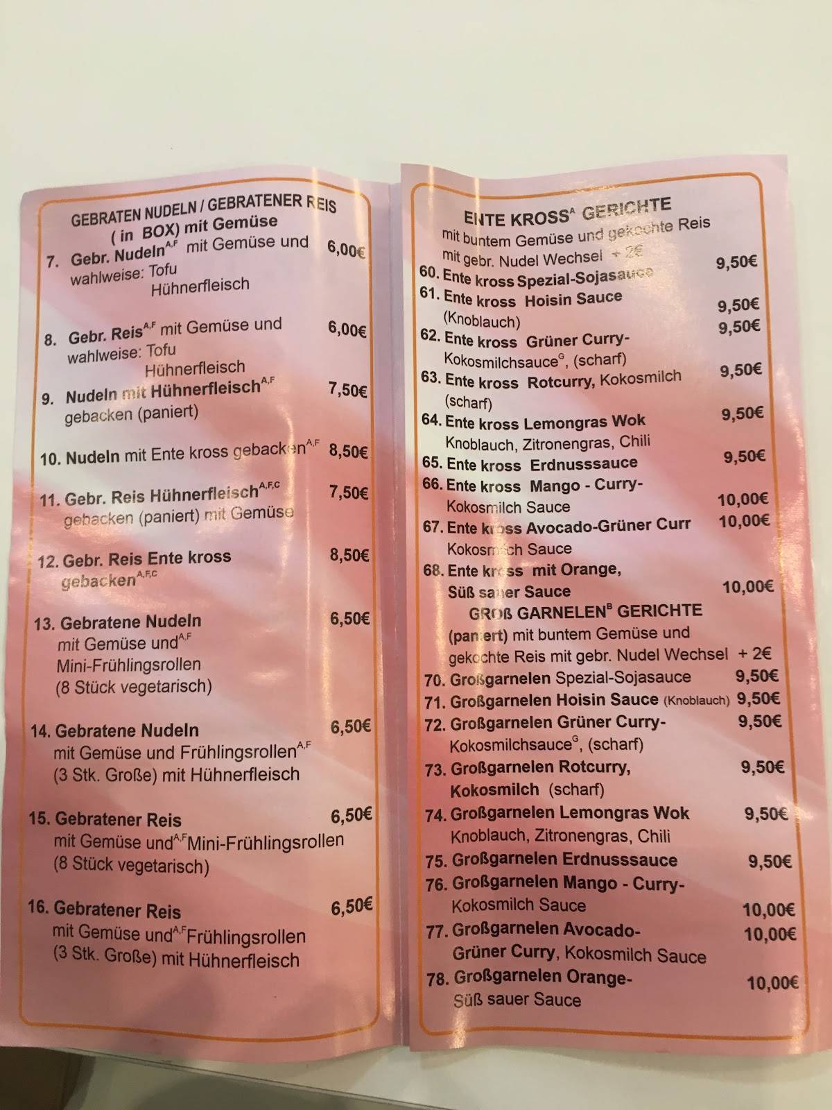 Speisekarte von Pho Ha Noi restaurant, Losheim am See
