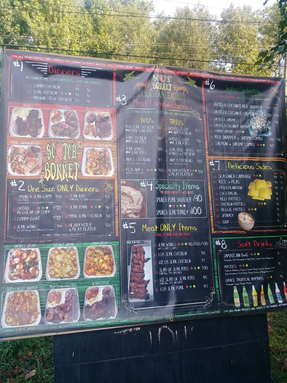 Menu at Scotch Bonnet Jamaican Restaurant, Atlanta
