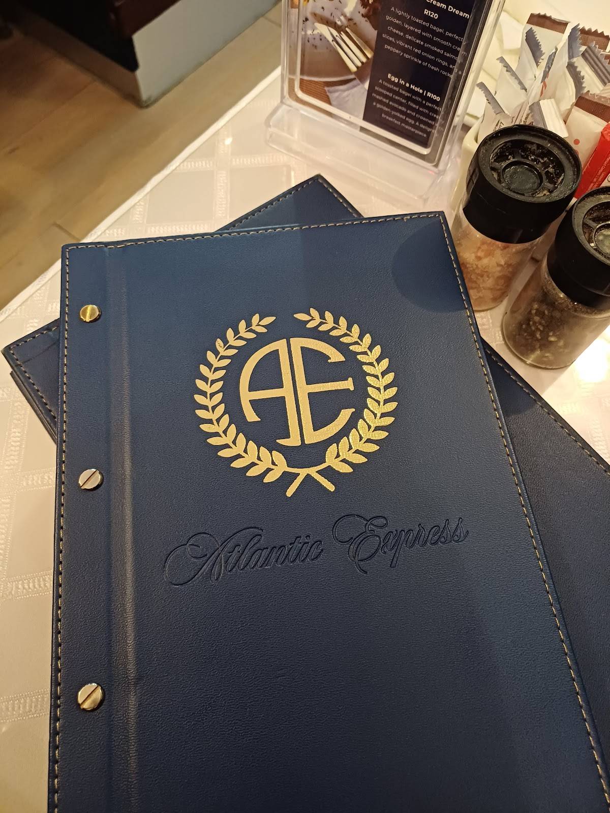 Menu at Atlantic Express Train Restaurant, Cape Town