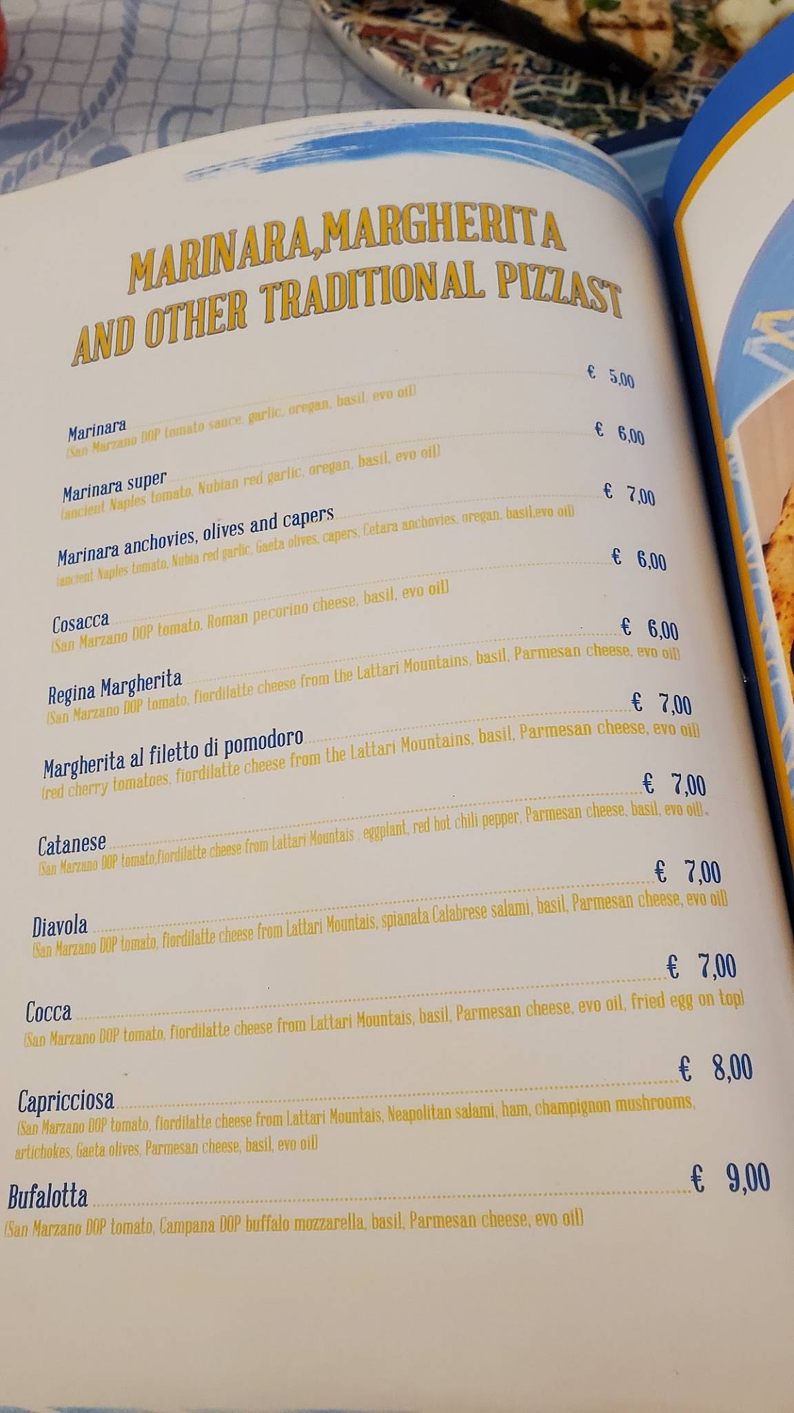 Menu da Attanasio Ristorante tipico napoletano., Napoli
