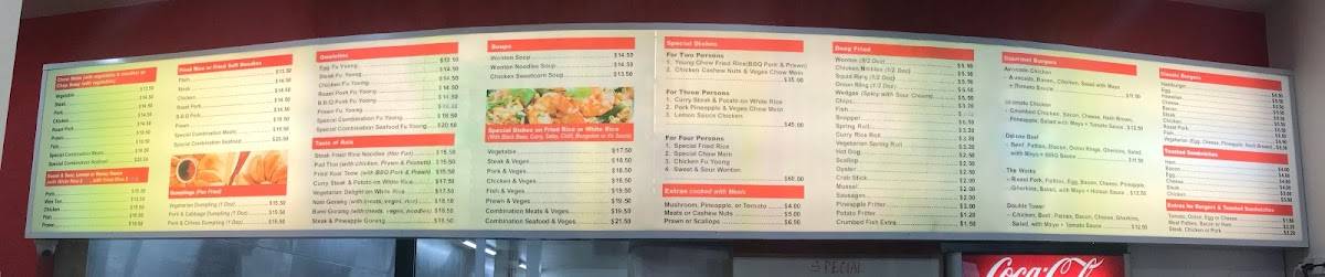 Menu at Double Happy Chinese Takeaways fast food, Auckland