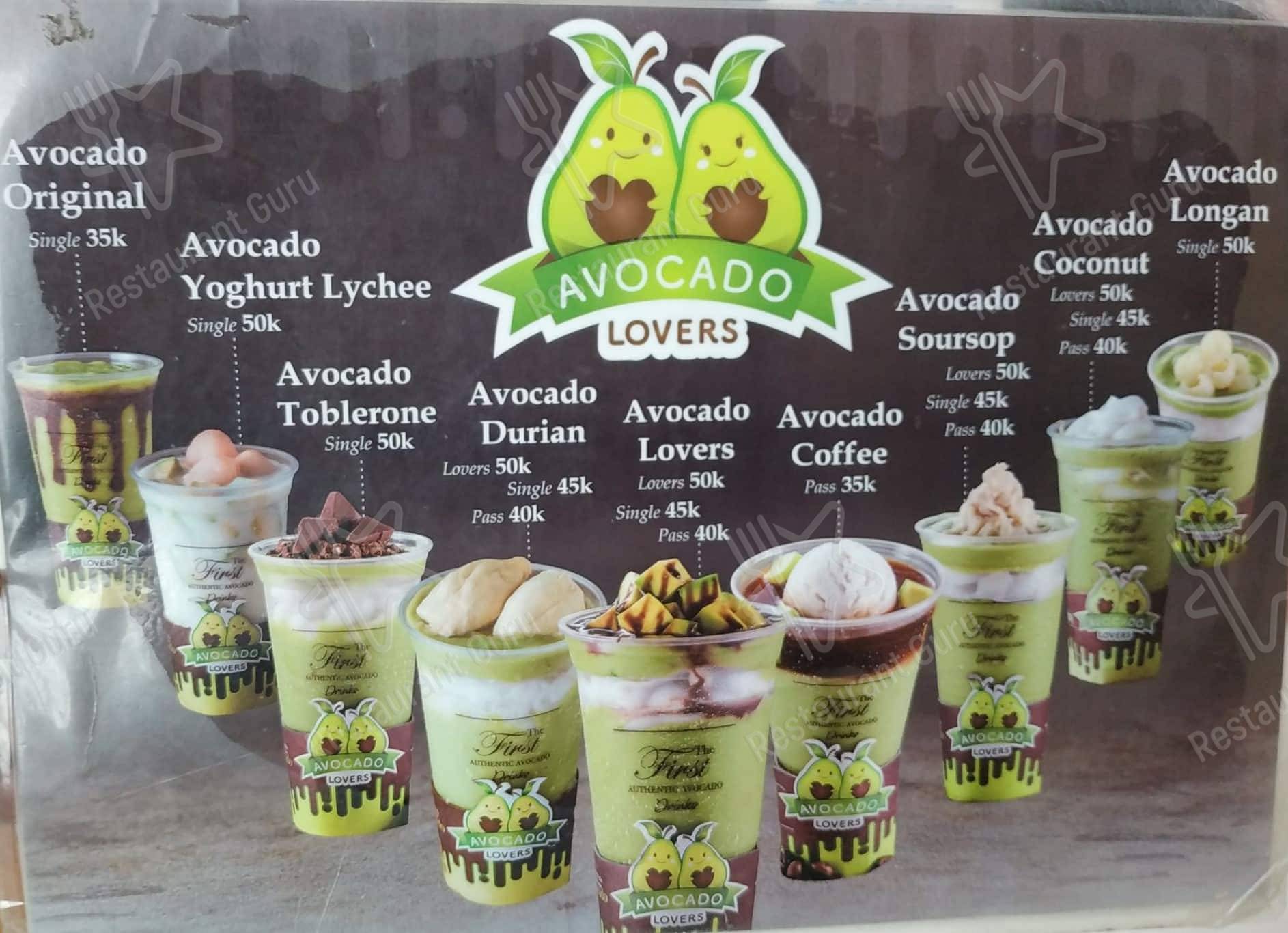 Menu at Avocado Lovers pub & bar, Jakarta, Lippo Mall Kemang