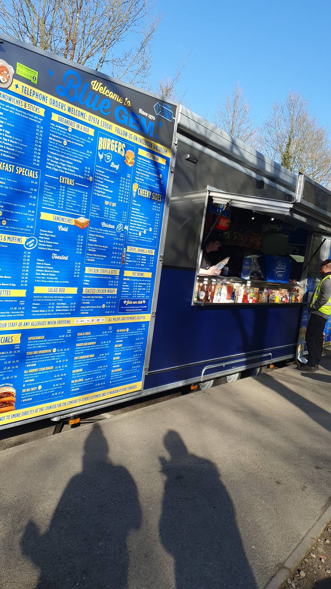 Menu at Blue Gem Snack Bar, Aylesford, Malling Rd