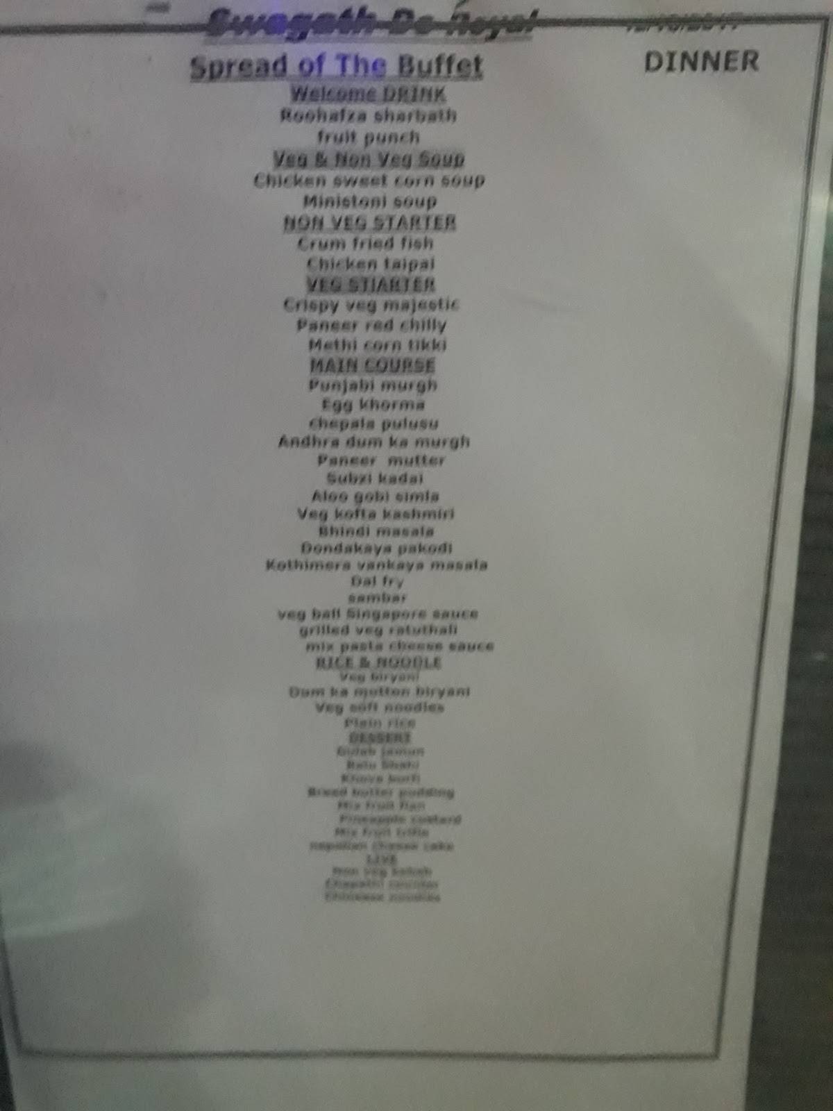 Menu at B&W Restaurant, Hyderabad, #2-36