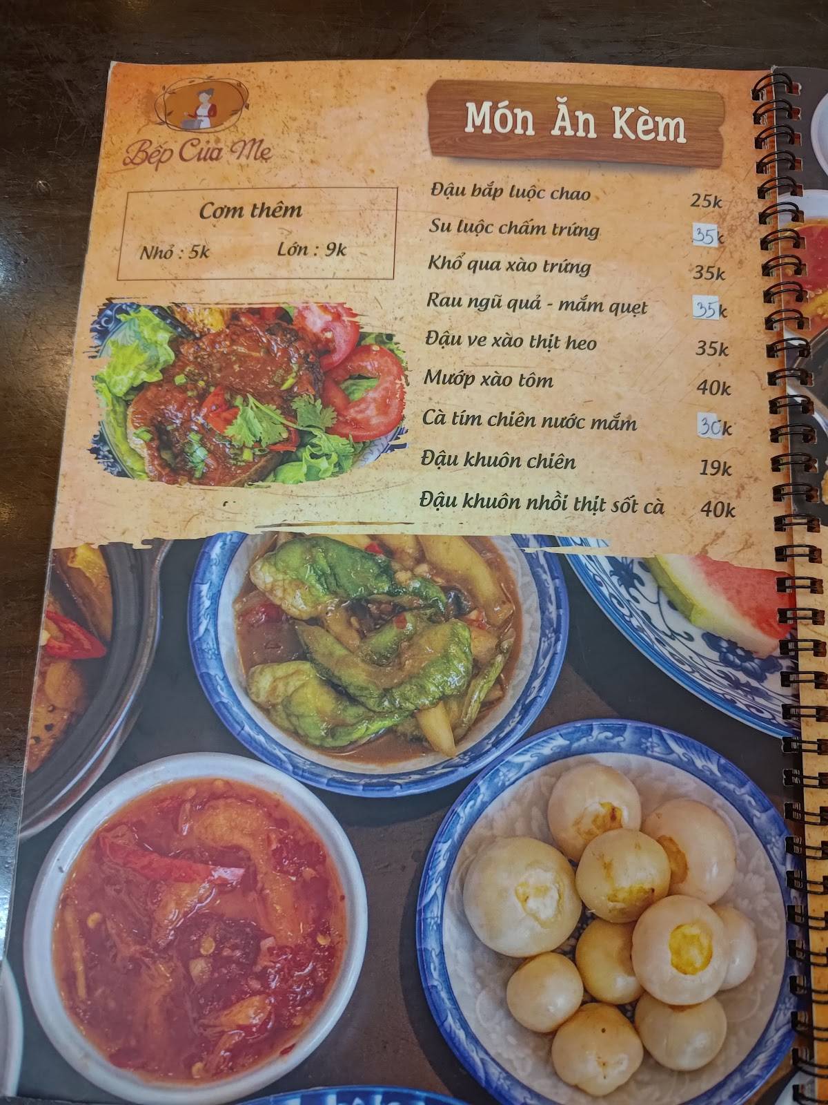 Menu at BẾP CỦA MẸ - 75 yên bái restaurant, Da Nang