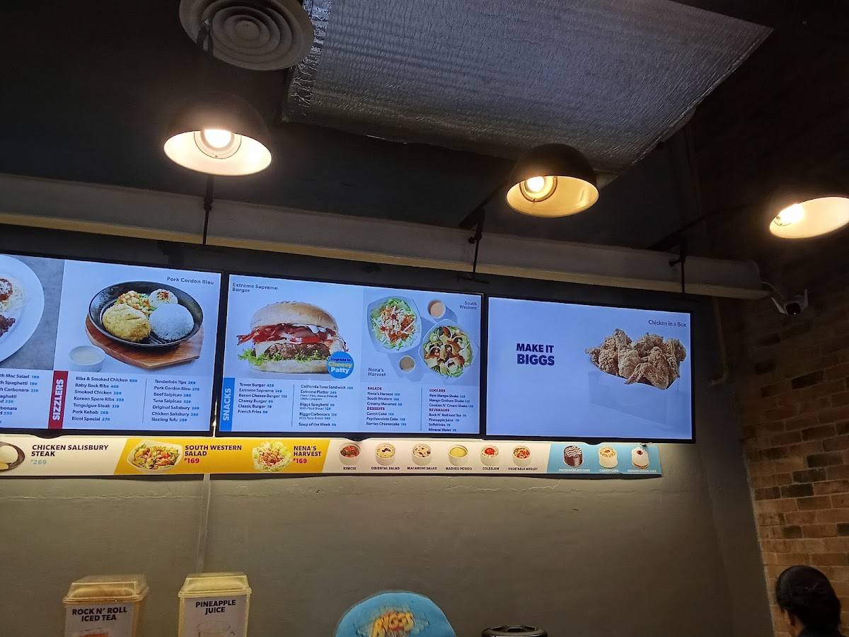 Menu at Bigg's Diner Pacific Mall Legazpi, Legazpi City, Pacific Mall ...