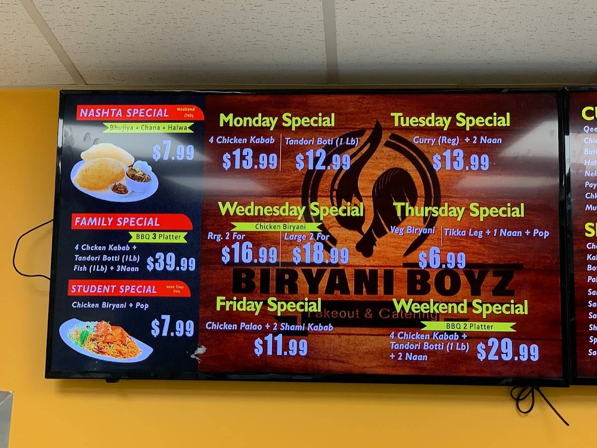 Menu at BIRYANI BOYZ restaurant, Milton