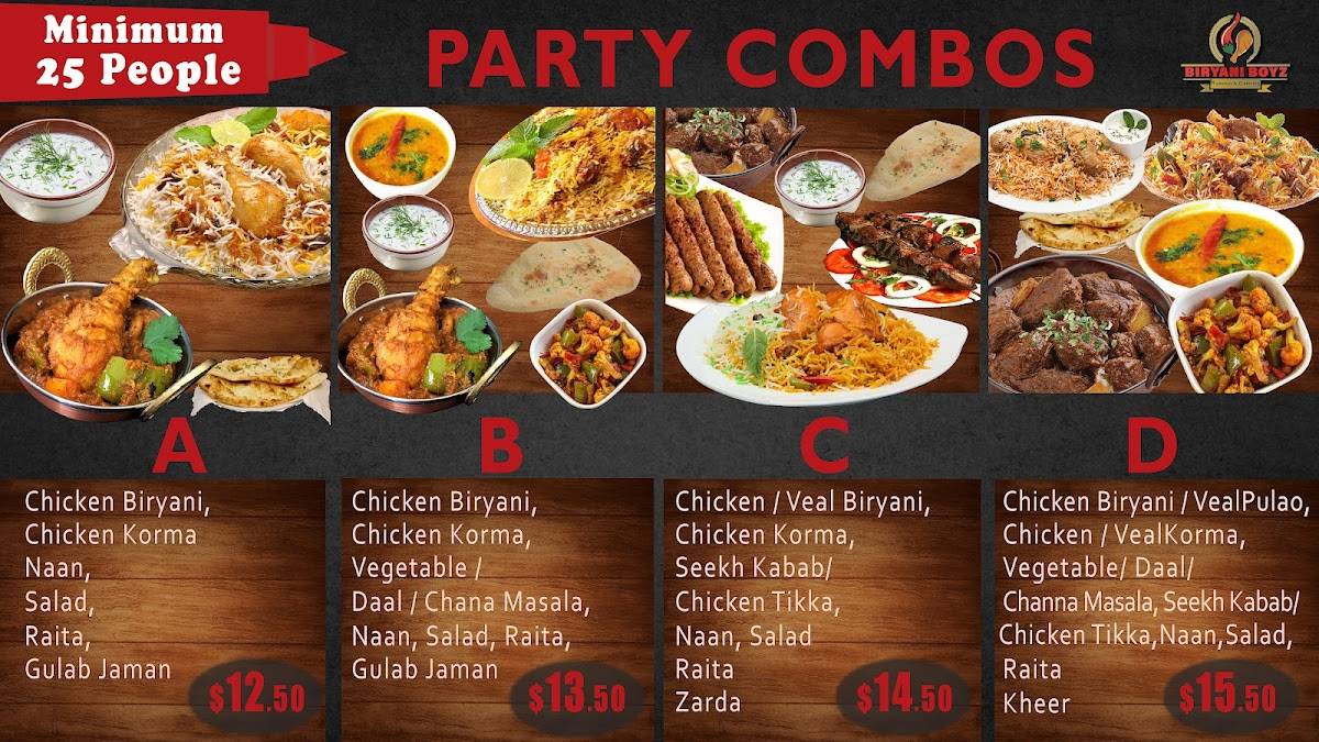 Menu at BIRYANI BOYZ restaurant, Milton
