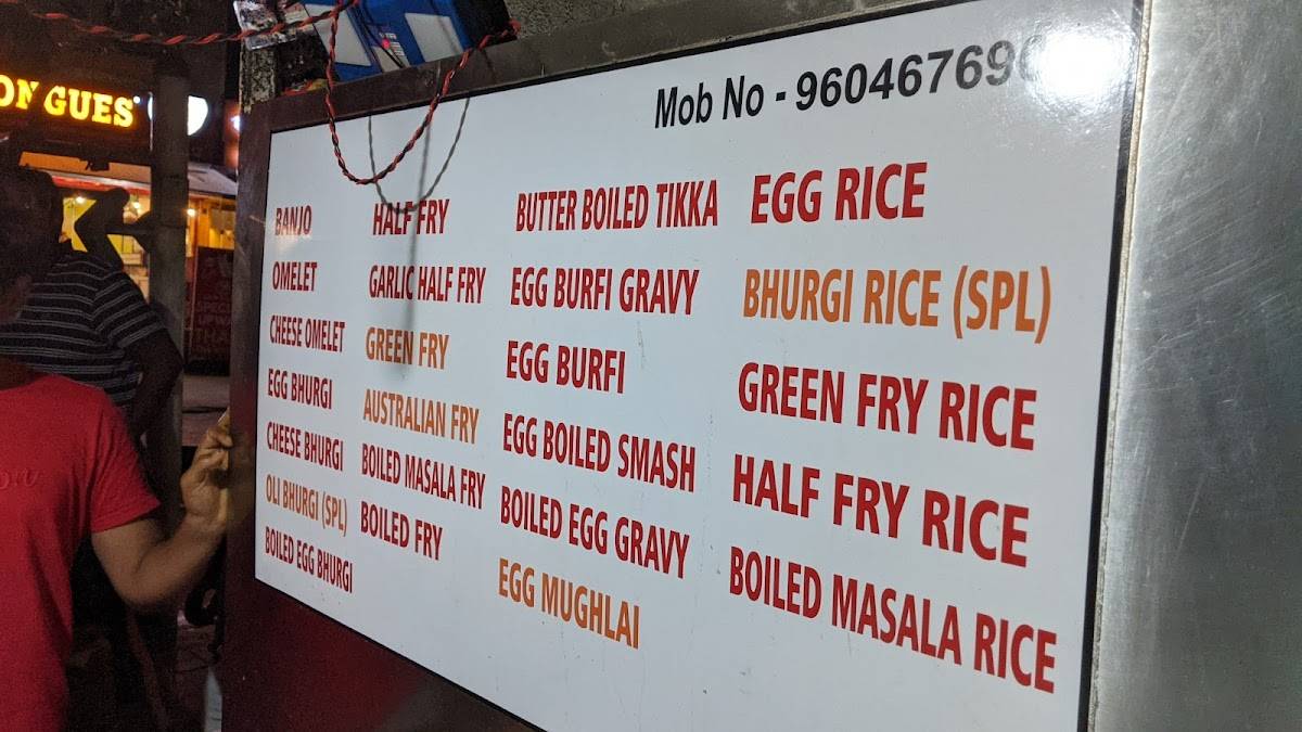 Menu at BMG Anda Bhurji, Pune, GQ8J+3W2