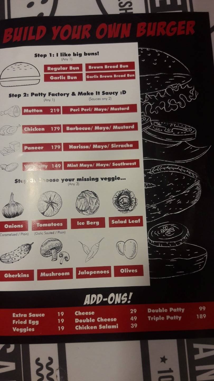 Menu at BYOB, Mumbai