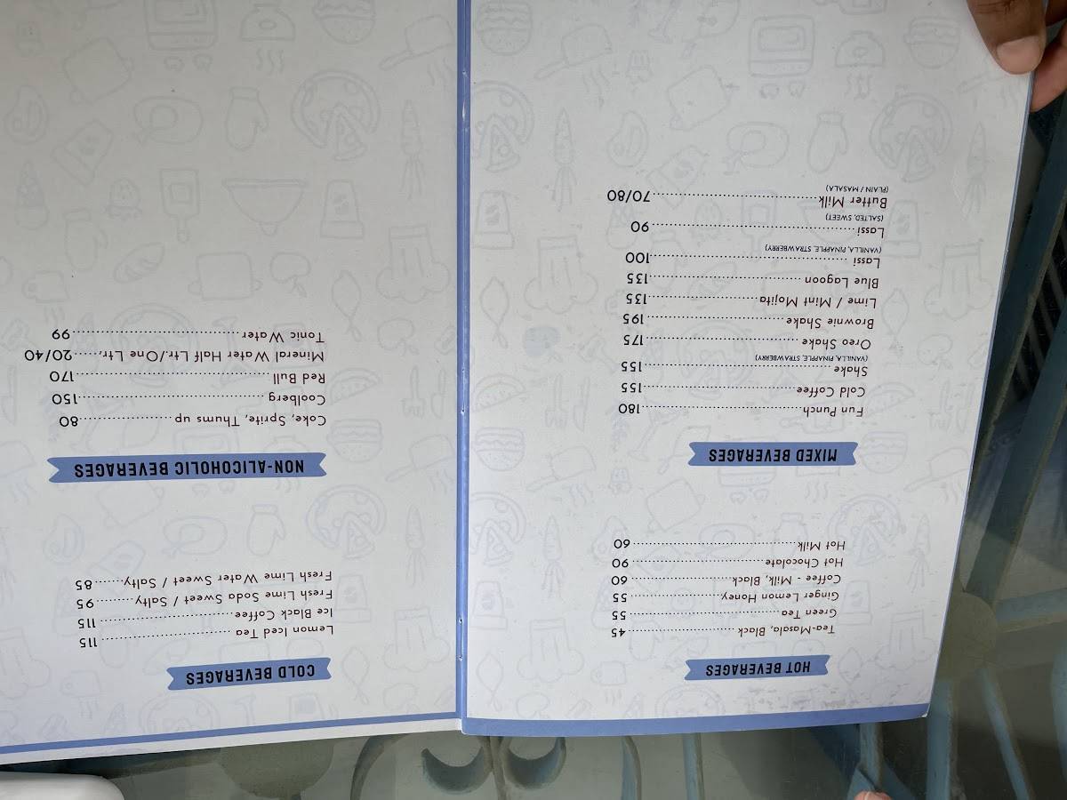 Menu at Baari restaurant, Jodhpur, Fort Rd
