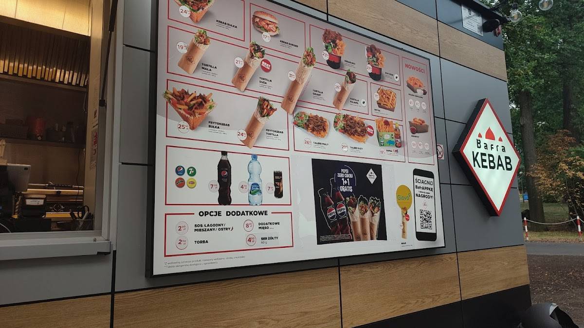 Menu at Bafra Kebab, Zielona Gora, Kożuchowska 8