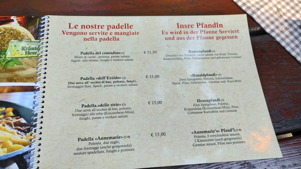 Speisekarte von Baita Garba restaurant, Salorno